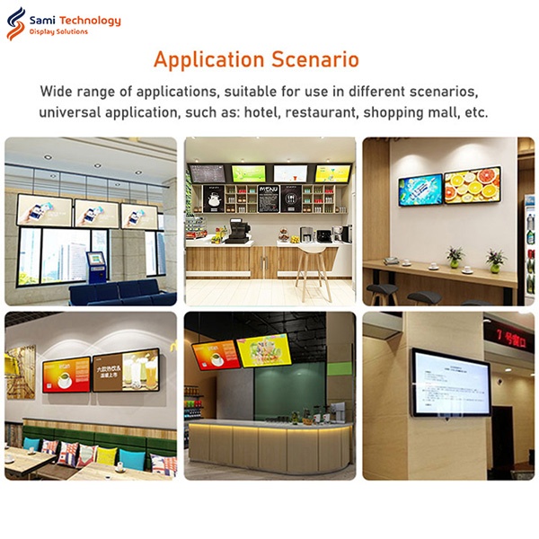 Indoor Lcd Digital Screen Wall Mount Advertising Display