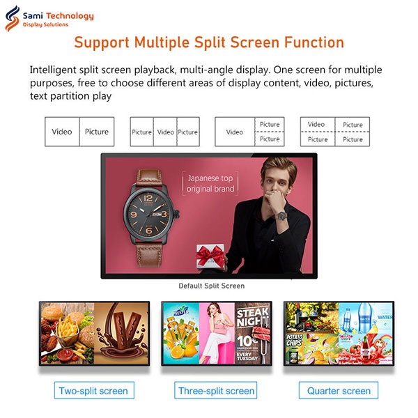 Indoor Wall Mount Screen Lcd Advertising Tv Display Manufacturer