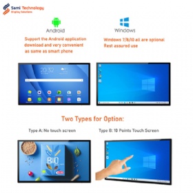 Indoor Lcd Digital Screen Wall Mount Advertising Display